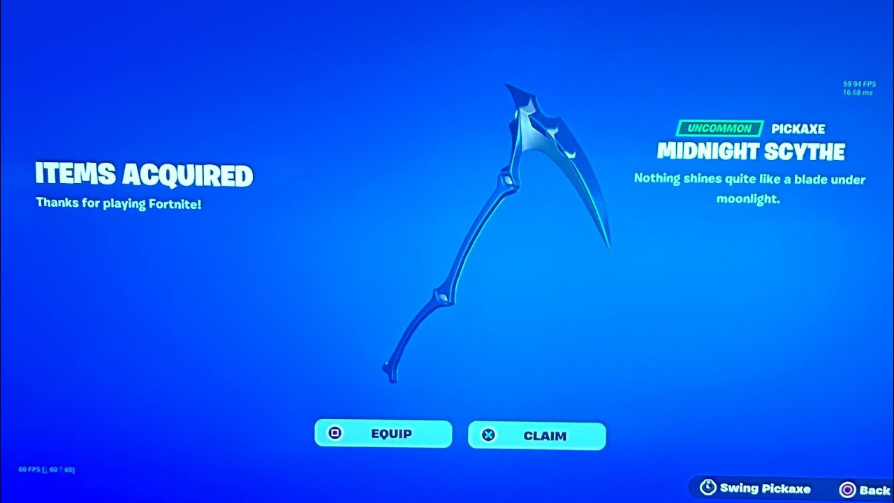 Gocdkeys | Comprar Fortnite Midnight Scythe Pickaxe Key al mejor precio.